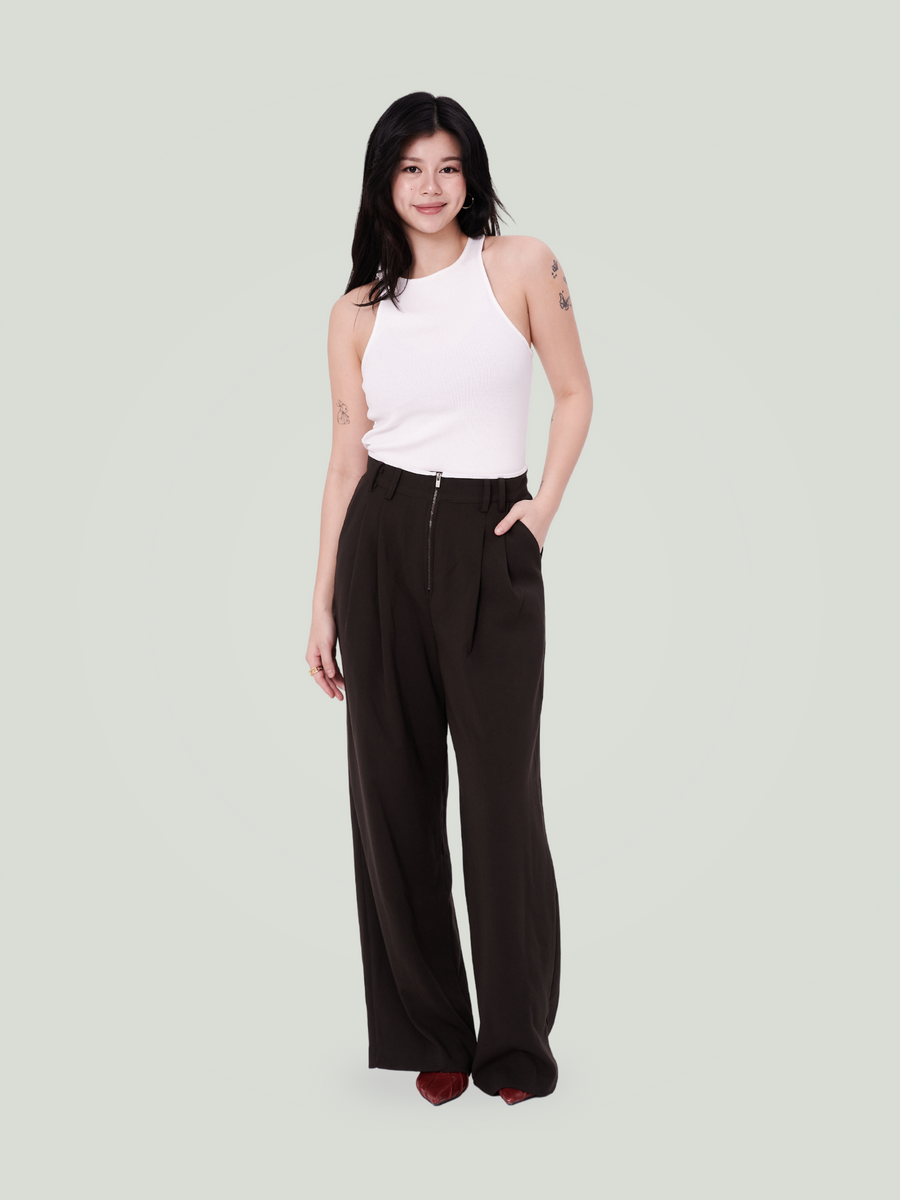 Maya Pants in Chestnut – Hanya