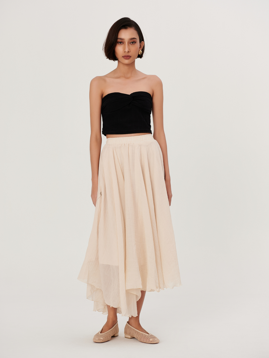 Flowy Skirt in Beige – Hanya